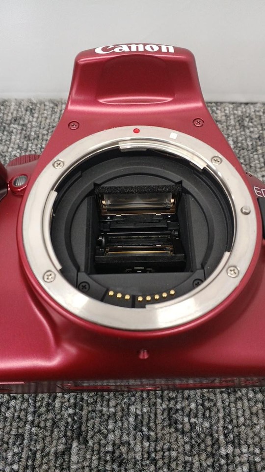 Canon EOS Kiss X50 Red DSLR Camera Body Used w/ Charger and Battery ...