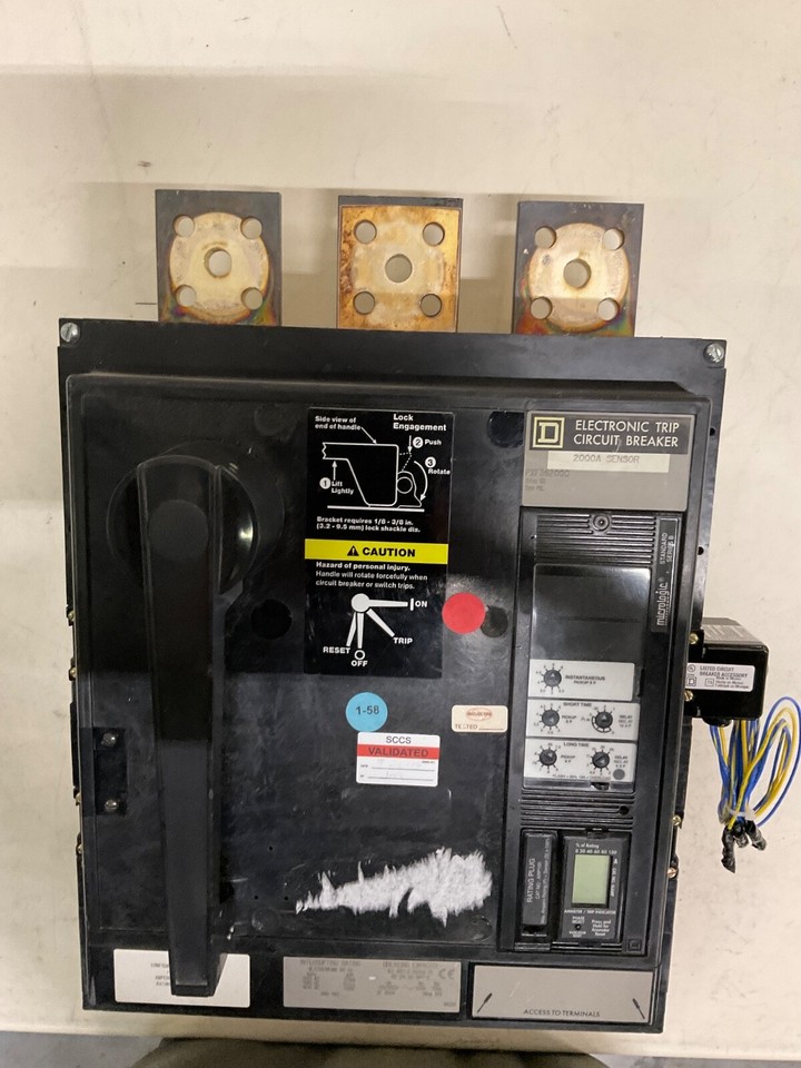 SQUARE D PXL PXF362000 3 POLE 600V 2000 AMP CIRCUIT BREAKER 2000A ...