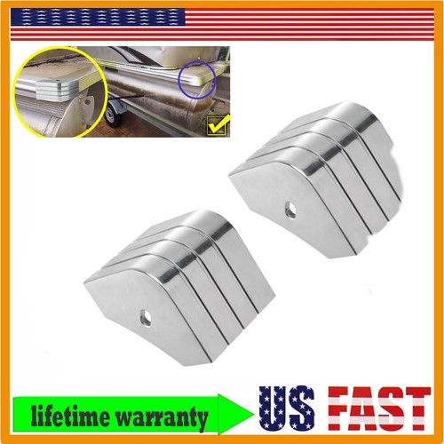 Pack of 2 Aluminum Boat Deck Corner Pontoon Corner Cap For 90° Rounded ...