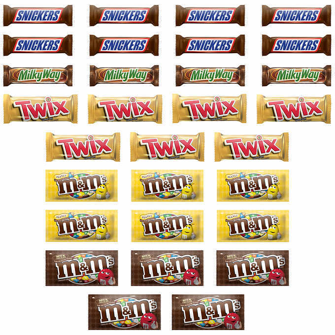 Assorted Chocolate Skittles Snickers Mm Mm Peanuts M&M'S & Snickers