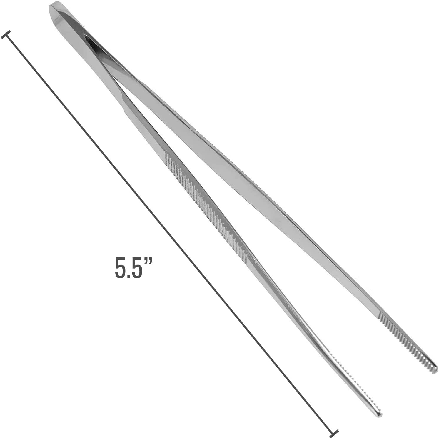 Surgical Tweezers and Dressing Forceps, 5.5 Inches Long, Serrated ...
