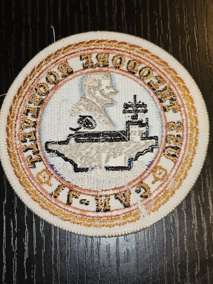 1960s 70s USN Navy Cold War CVN 71 USS Theodore Roosevelt Ships Patch L ...