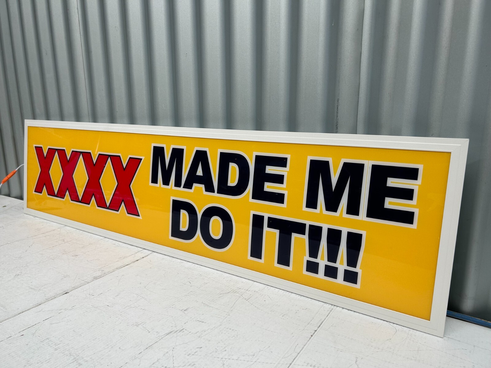 XXXX FOUREX BEER MADE ME DO IT BAR LIGHT UP PREMIUM FLAT HANGING SIGN ...