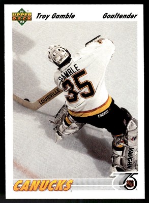 1991-92 Upper Deck Troy Gamble Vancouver Canucks #120 | eBay