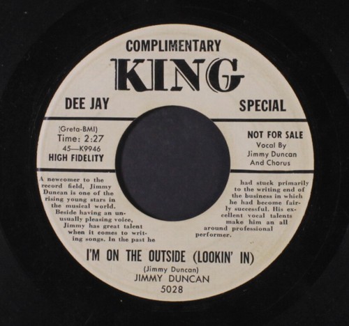 JIMMY Duncan : I'M Sur The Outside Lookin En / The Price Of Love King 7 ...