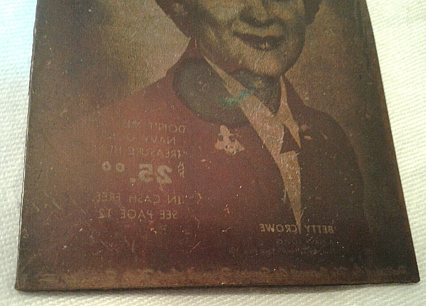 Vintage "The Navy Guide" Cover Copper Printing Plate 1954 Featuring ...