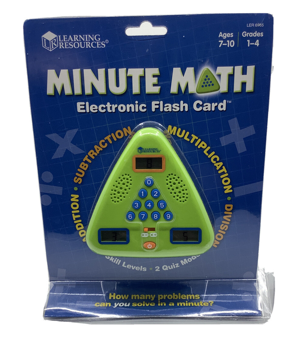 Learning Resources Minute Math Electronic Flash Card Ages 7-10 Grades 1 ...