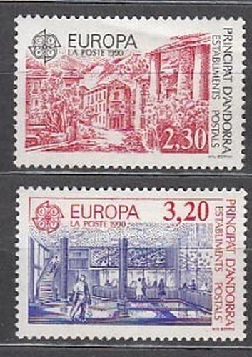 Andorra Francese Posta 1990 Yvert 388/9 ** Mnh Europa | eBay