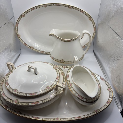 Homer Laughlin Rose & Lattice Kwaker Empress Pattern 1930s Lot Platters ...