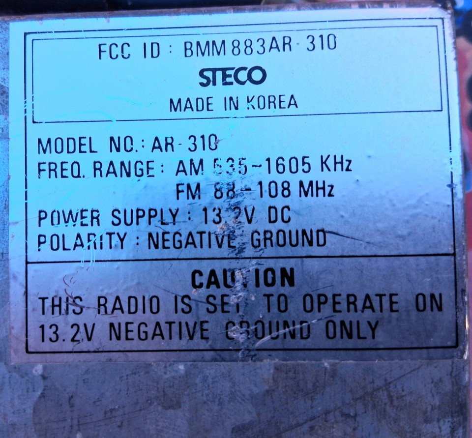 Steco Am/Fm Auto Radio Car Stereo Cassette Player Vintage | eBay