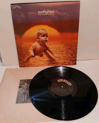 Grace Slick & Paul Kantner SUNFIGHTER Jefferson Airplane Lp Record Vtg ...