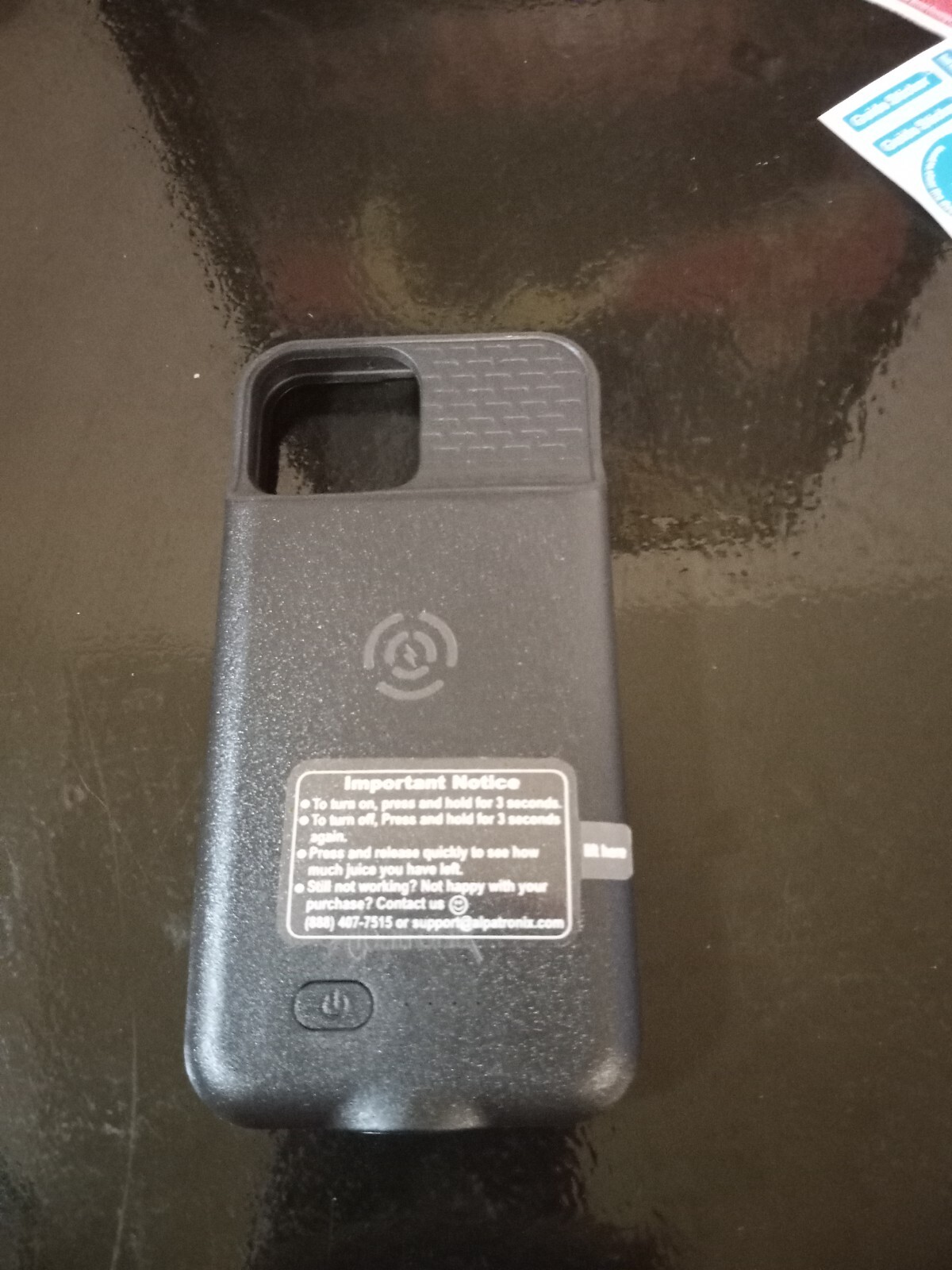 Battery Case for iPhone 12 Mini 4000mah Slim Portable Protective Black ...