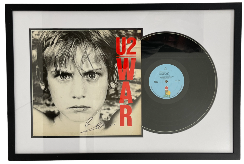 BONO SIGNED U2 WAR FRAMED ALBUM VINYL AUTHENTIC AUTOGRAPH PROOF PIC ...
