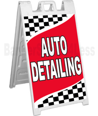 AUTO DETAILING Sidewalk Sign A-Frame Car Wash Banner Street Sign ...
