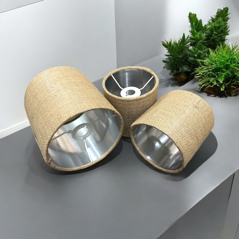 Natural hessian Light shades for ceiling , table and floor drum ...