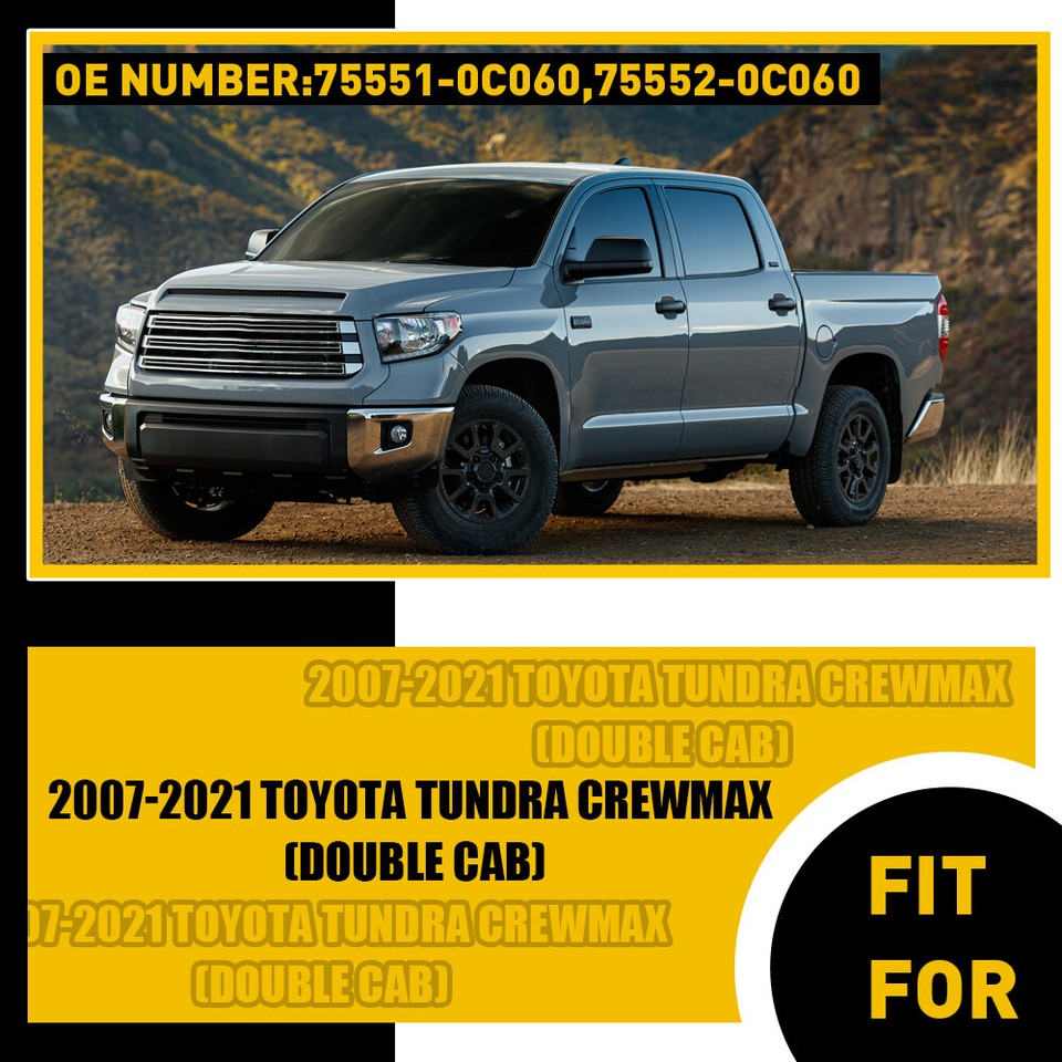 For 07-21 Tundra Crew Max Left & Right Roof Drip Molding 75552-0C060 ...