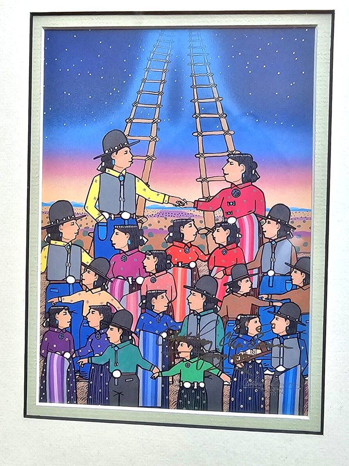 Anthony Chee Emerson Framed Painting "Ladder to Heaven" | eBay