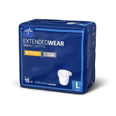 Extended Wear Overnight Adult Briefs with Tabs, Maximum Absorbency ...