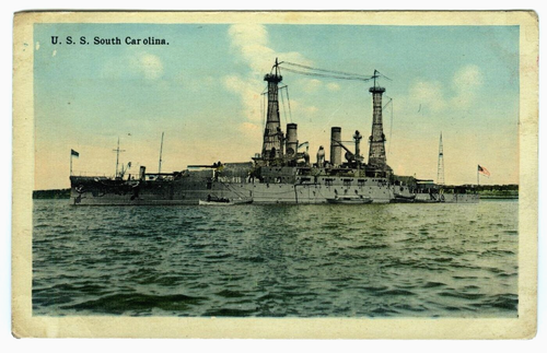 USS South Carolina U.S. Navy Battleship Postcard | eBay