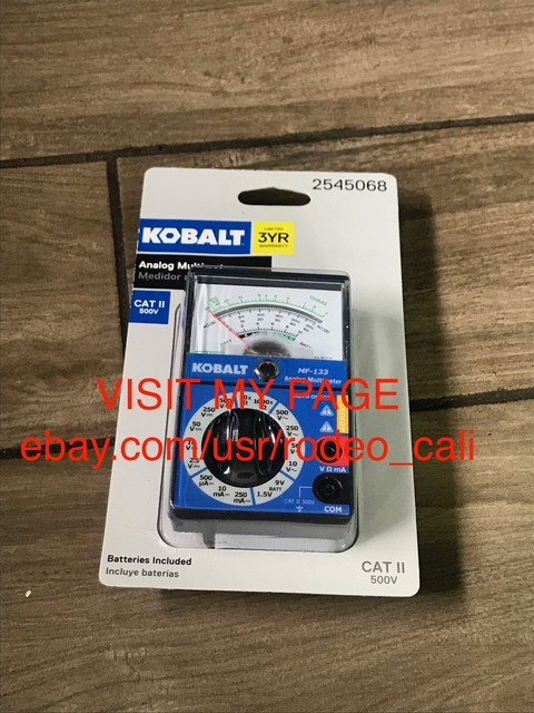 Kobalt Analog Multimeter Cat 2 500v -new- for sale online | eBay