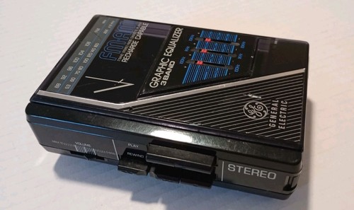 GE Cassette Player Graphic Equalizer AM/FM 3-5444A TESTED - Vintage ...