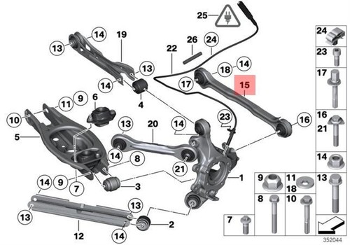 Genuine BMW E81 E82 E82E E84 E87 Track Control Arm Repair Kit OEM ...