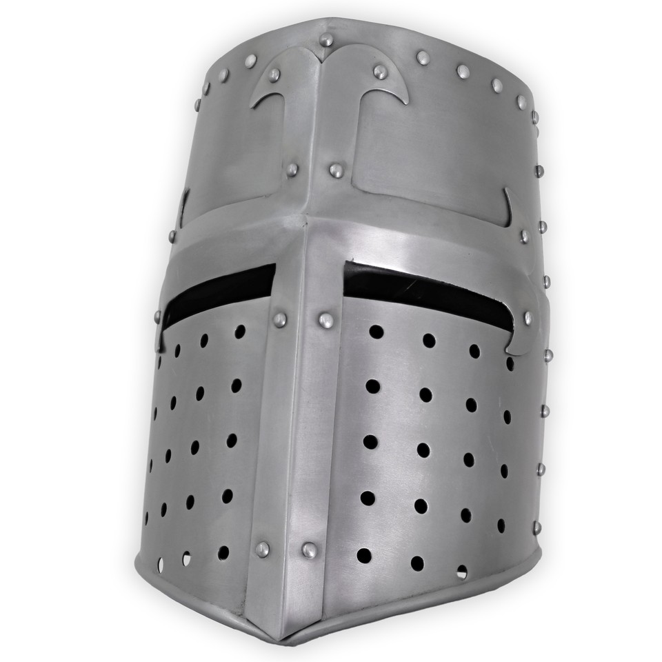 Medieval Great Bucket Helm Knights 20G Steel Templar Crusader Helmet | eBay