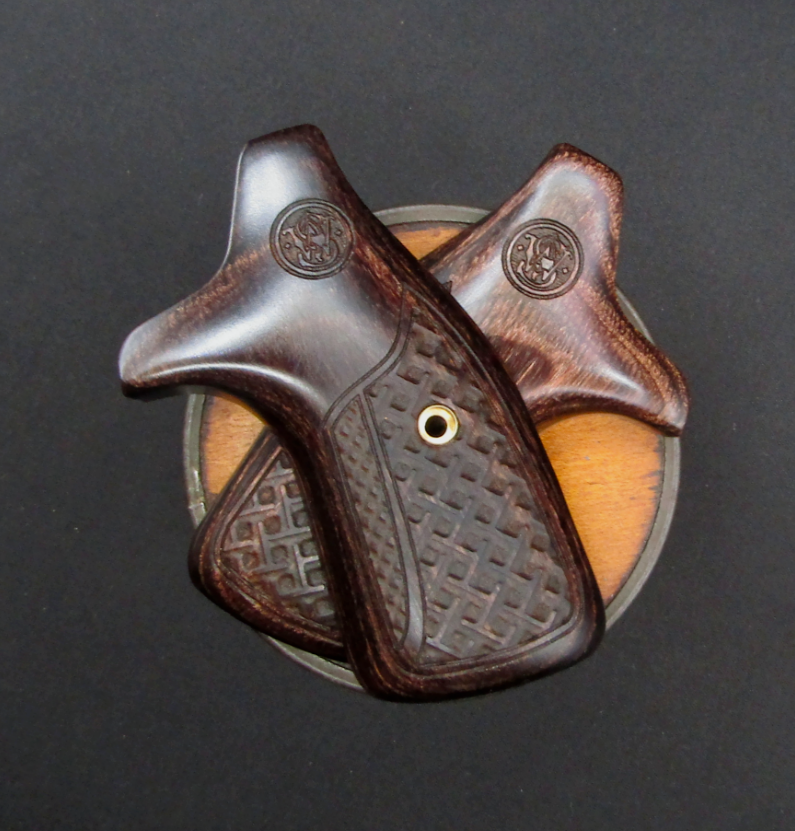 Smith & Wesson J-frame Rd Custom Walnut Altai Grips Basketweave/Mini ...