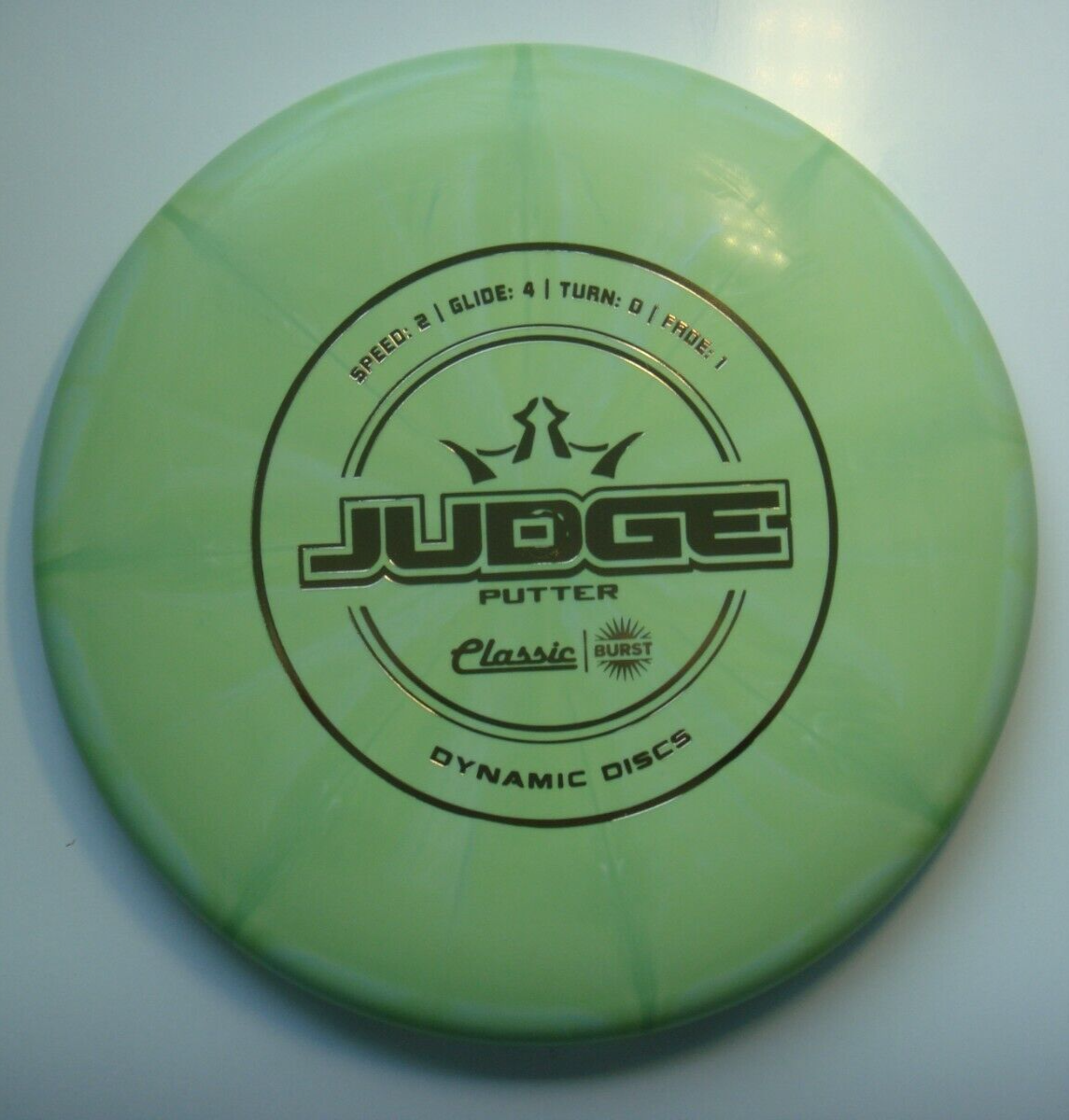 DISC GOLF DYNAMIC DISCS CLASSIC JUDGE PUTTER PUTT & APPROACH 173g GREEN ...