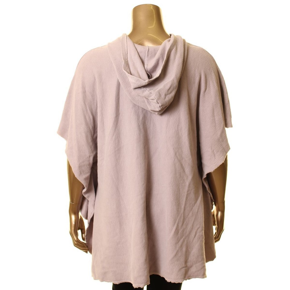 ERRANT NEW Women's Waffle Knit Hooded Cape Poncho Sweater Top TEDO | eBay