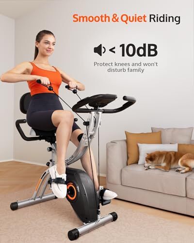 YOSUDA FOLDING EXERCISE BIKE - FOLDABLE STATIONARY BIKE FOR HOME GYM ...