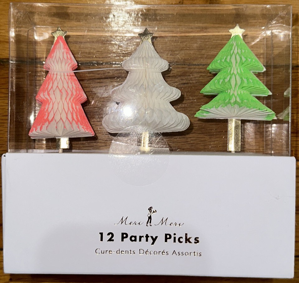 Meri Meri Winter Holiday Christmas Trees Cupcakes Appetizers Party ...