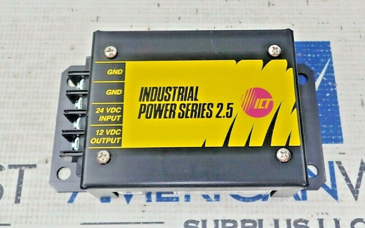 ICT ICT2412-2.5A INDUSTRIAL POWER SERIES 2.5 24VDC INPUT 12VDC OUTPUT ...