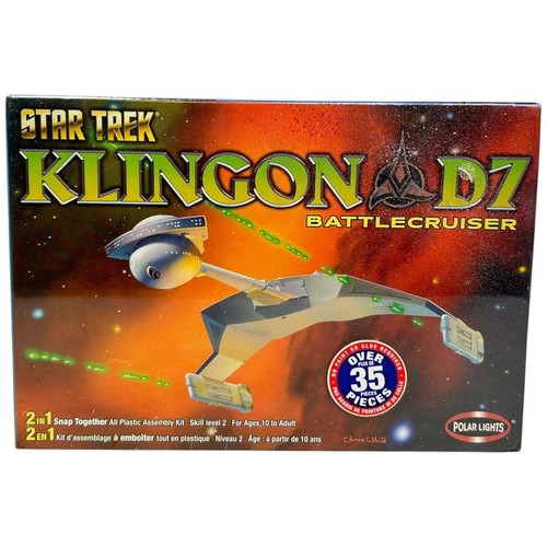 Star Trek Klingon D7 Battlecruiser Model Kit Snap Together Polar Light ...
