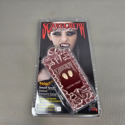 New Scarecrow Small Sexy Deluxe Vampire Fangs From Spirit Halloween ...