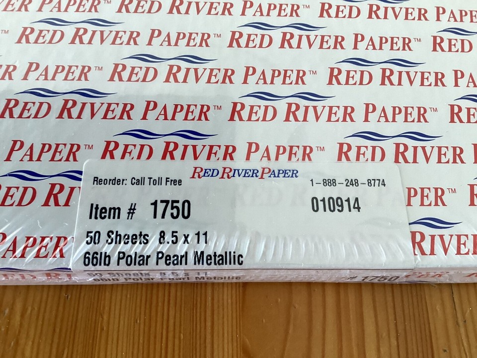 Red River Paper 8.5 x 11 66 lb Polar Pearl Metallic 50 Sheets sealed ...