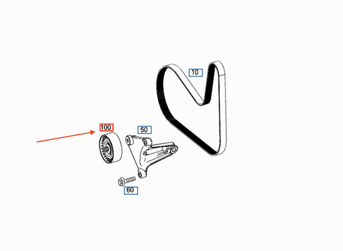 NEW MERCEDES-BENZ A W176 ALTERNATOR GUIDE PULLEY A2742020019 ORIGINAL ...