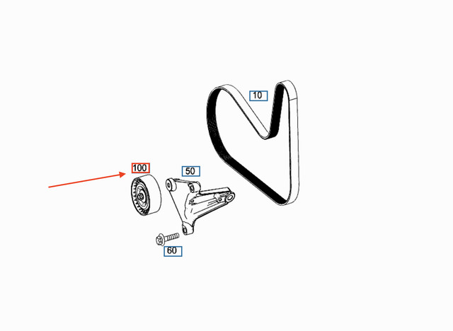MERCEDES-BENZ A W176 ALTERNATOR GUIDE PULLEY A2742020019 ORIGINAL for ...