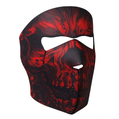 NEOPRENE DEVIL SKULL FACE FULL FACE SKULL BIKER MASK | eBay