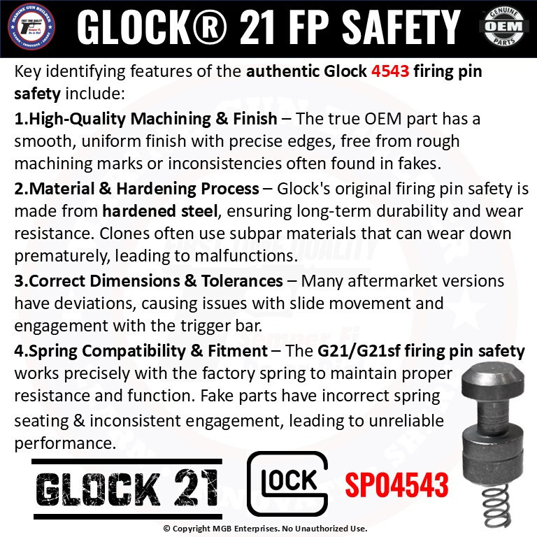 Glock 21 / 21SF .45acp Upper Parts Kit OEM Gen 1-3 G21 G21sf UPK OEM | eBay