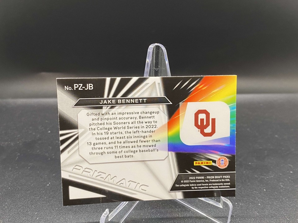 Jake Bennett 2022 Prizm Draft Prizmatic PZ-JB Oklahoma Nationals | eBay