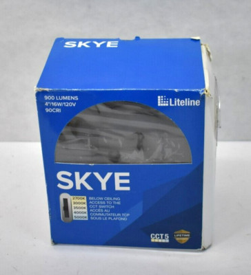 Skye Liteline 900 Lumen Trim Downlight Black SLMB4S-16W-CCT-BKBK 120V ...