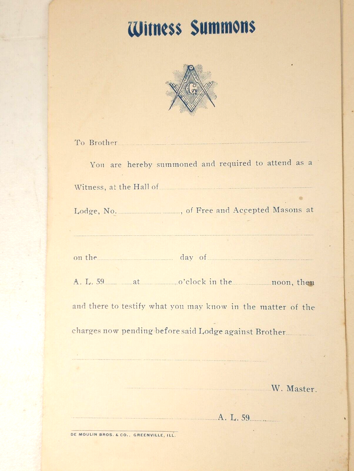 Antique Masonic Notification of Rejection Lot of #3 Very Rare | eBay