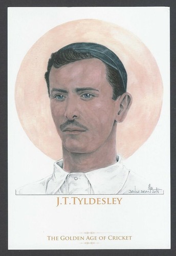 AOP CRICKET limited edition (100) Wisden artist D.Dean postcard JOHNNY ...