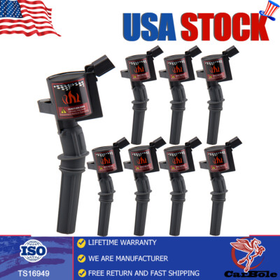 Eight PCS Ignition Coils Fit 2000-2009 Ford F-150 4.6L V8 3W7E-12A366 ...