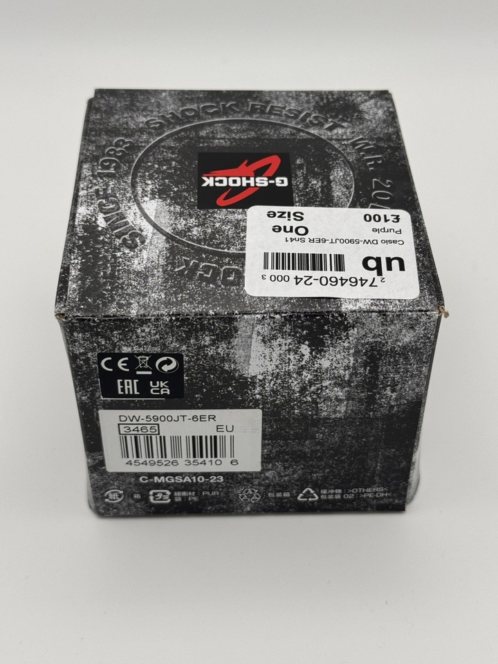 Casio G-Shock DW-5900JT-6ER Men's Violet Purple Watch Triple Graph ...