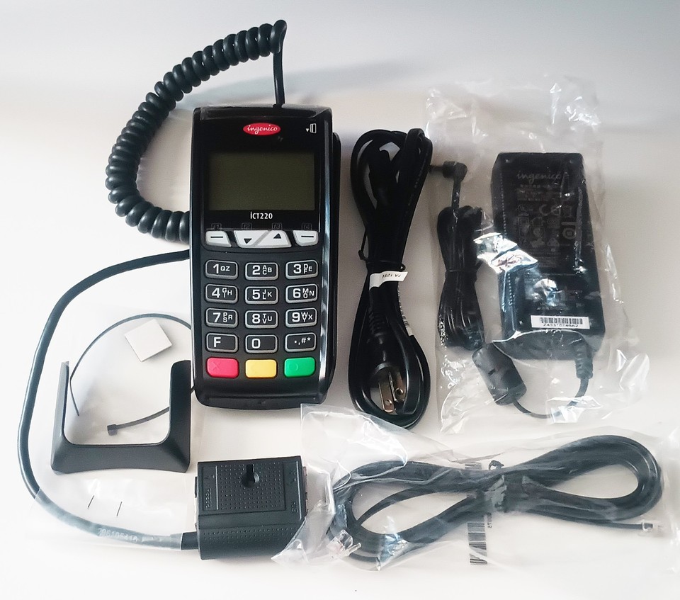 Ingenico iCT 220 Credit Card Payment Reader Terminal With Power Cord ...