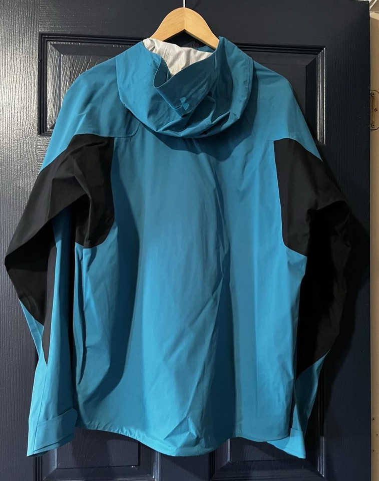 Under Armour Armour Storm Hybrid Rain Jacket Teal Blue Water Windproof ...