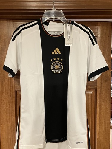 ADIDAS GERMANY DEUTSCHLAND 22/23 WHITE HOME JERSEY HJ9606 WORLD CUP ...