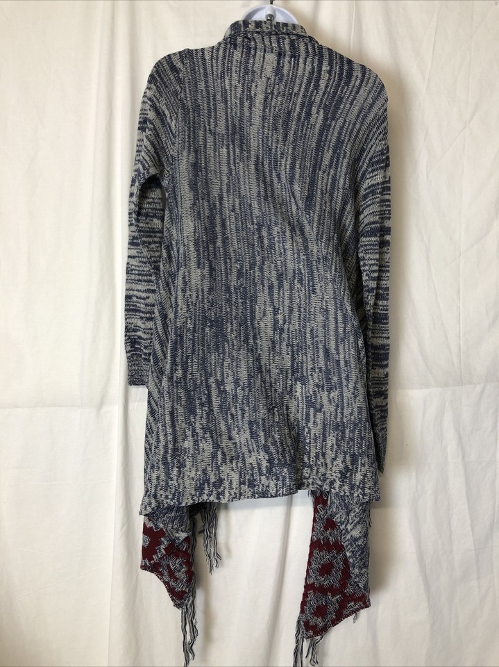 Almost Famous Womens Cardigan Sweater Open Front Size M Aztec Fridge ...